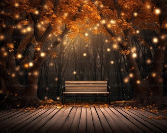 Autumn Digital Background, Chair, Fall Digital Backdrop, Autumn Digital ...