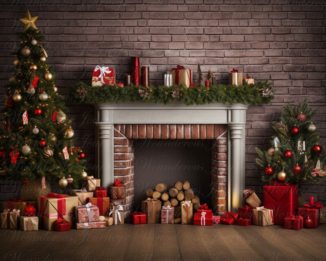 Christmas Backdrop, Winter Magic, Winter, Fireplace , Magical, Holiday ...