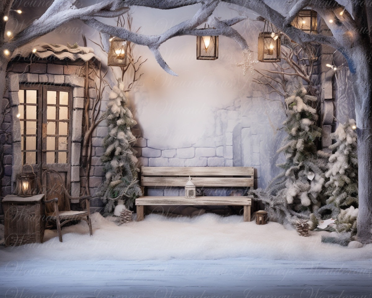 Christmas Backdrop, Winter Magic, Winter, Snowy Forest, Magical ...