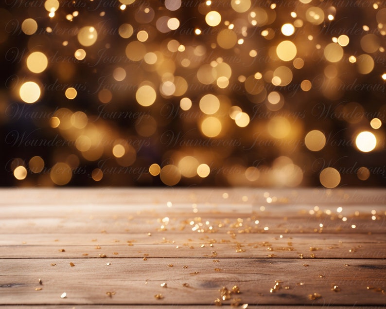Bokeh Digital Background, Gold Bokeh Photography Backdrop, Photography ...