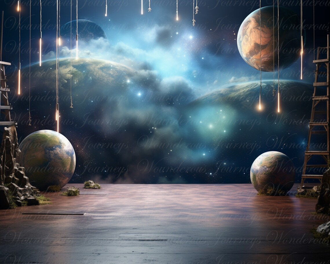 Space Digital Backdrop, Space Background, Photography Composite ...