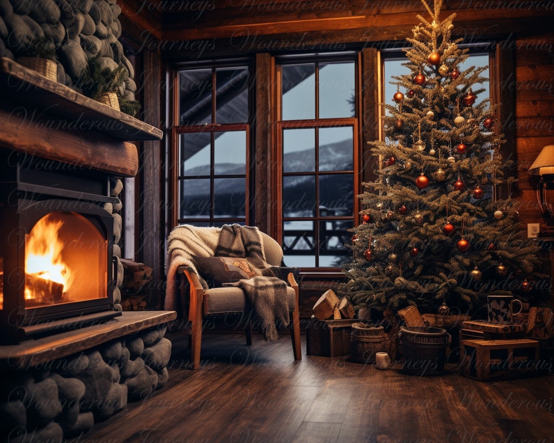 Christmas Backdrop, Winter Magic, Winter, Fireplace , Magical, Holiday ...