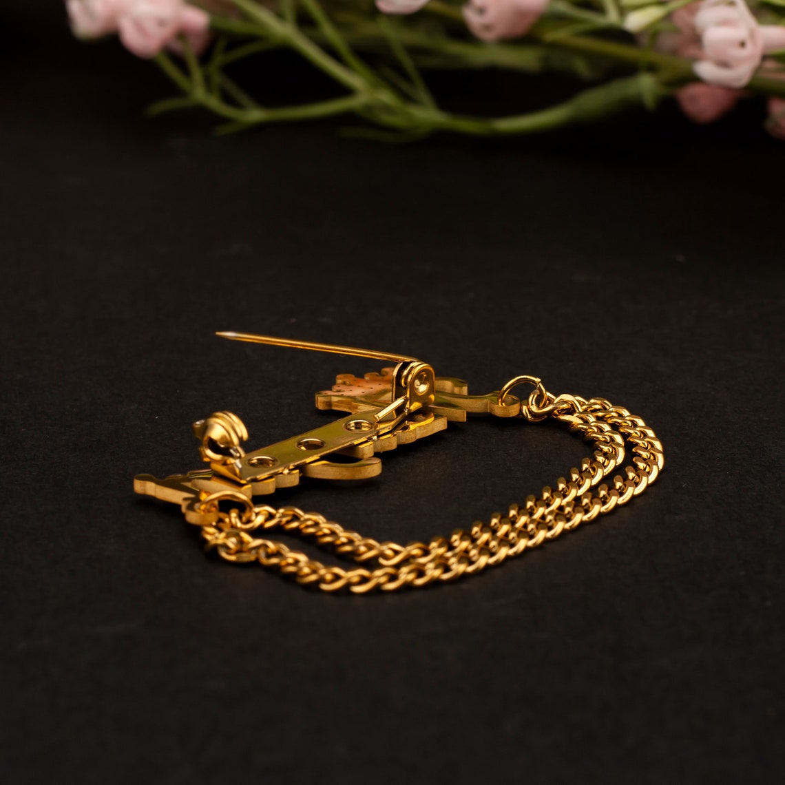 Custom Name Brooch,personalized Gold Name Brooch, Custom Label Pin ...