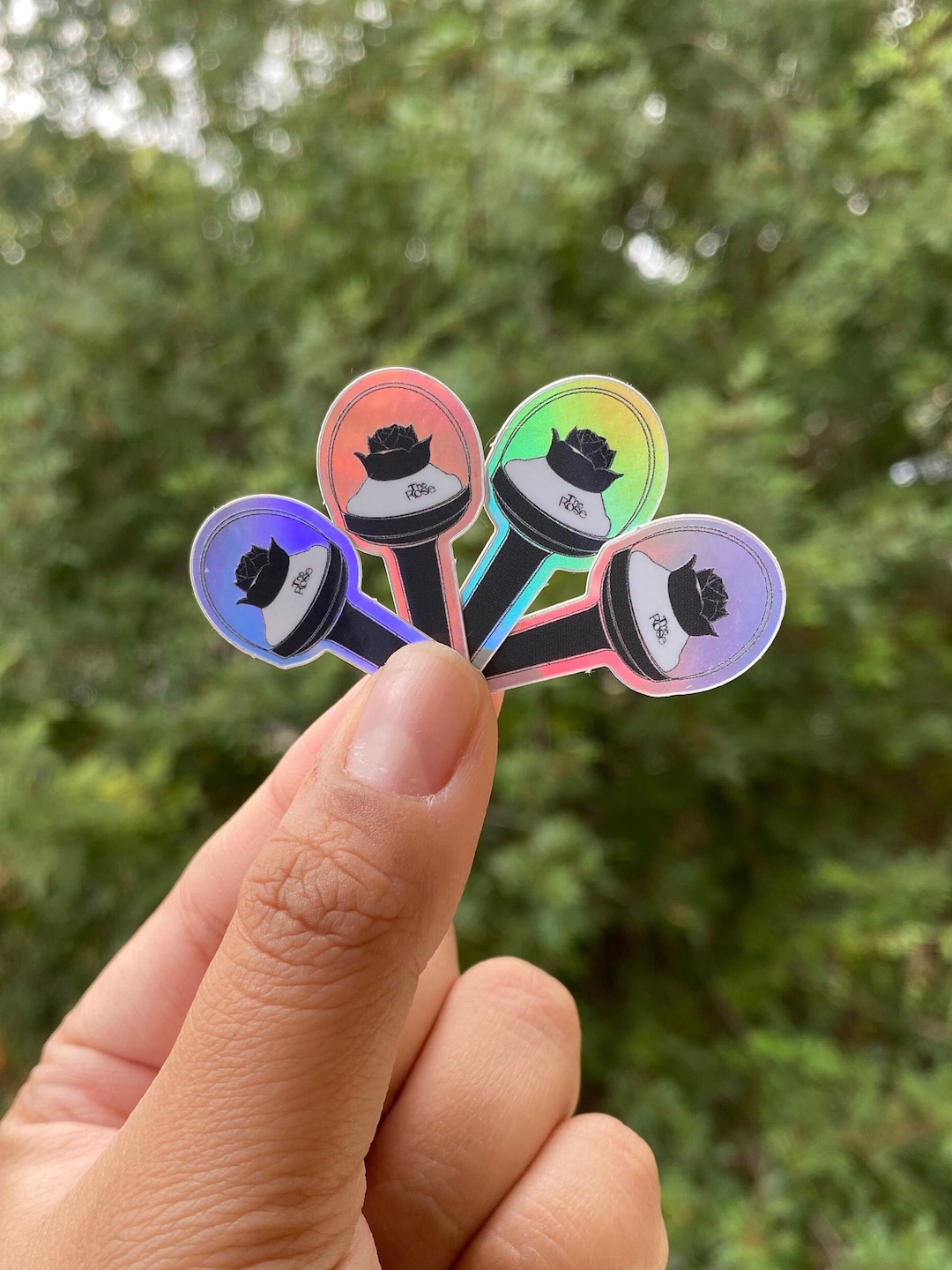 KPOP the Rose Stickers, Light Stick, Pack of 4, Handmade, Kawaii ...