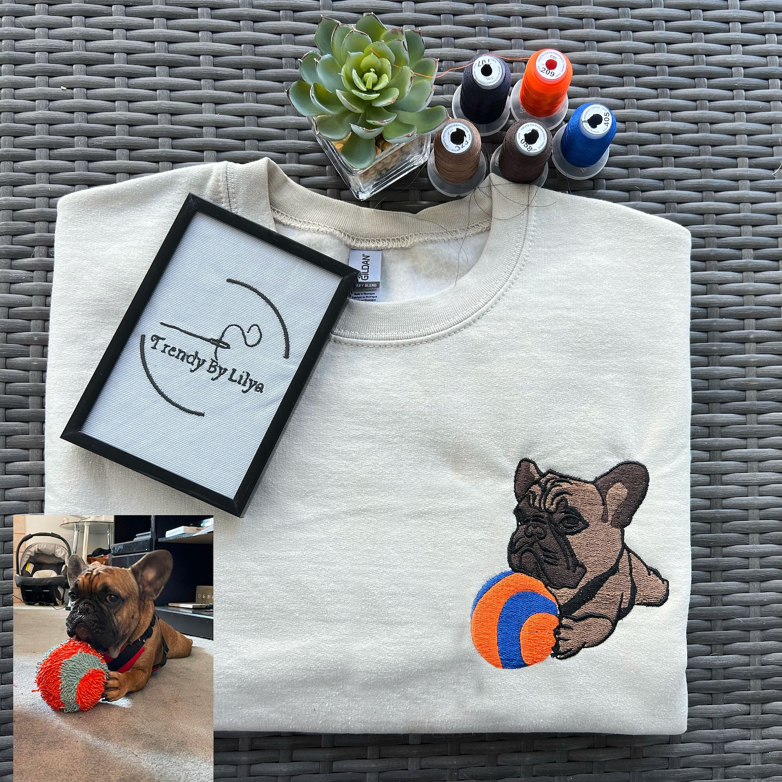 Custom Pet Embroidered Sweatshirt Valentine's Day Anniversary memorial ...