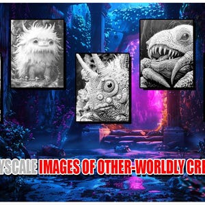 50 Creatures of the Underworld Vol. 2 - Grayscale Colored Pencil ...