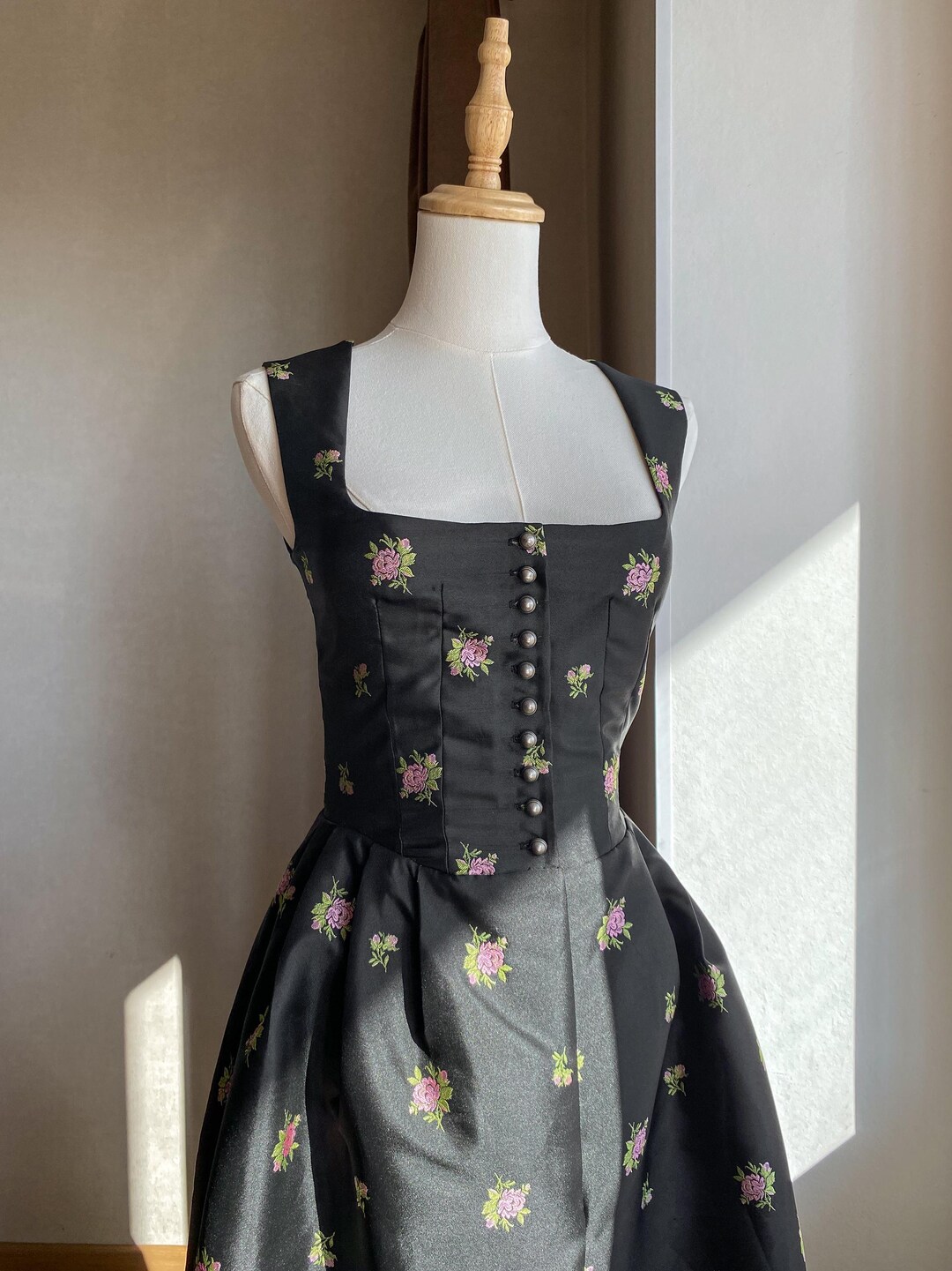 Vintage Black Small Size Dress in 1960s Style - Etsy