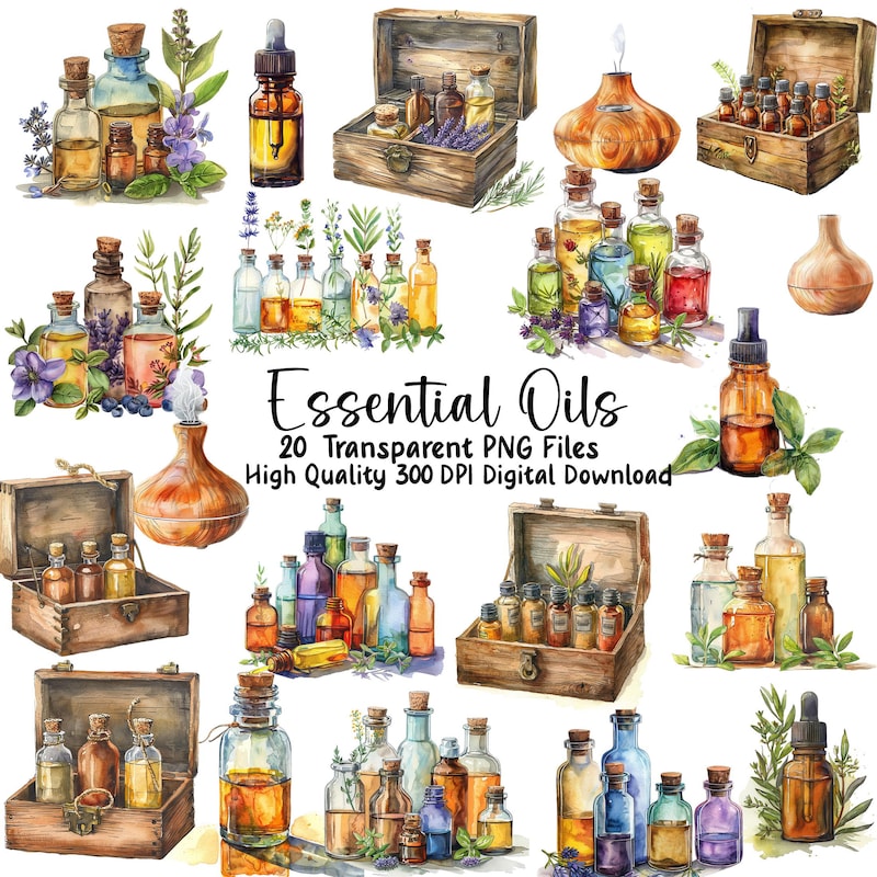 Essential Oil Clipart - Etsy