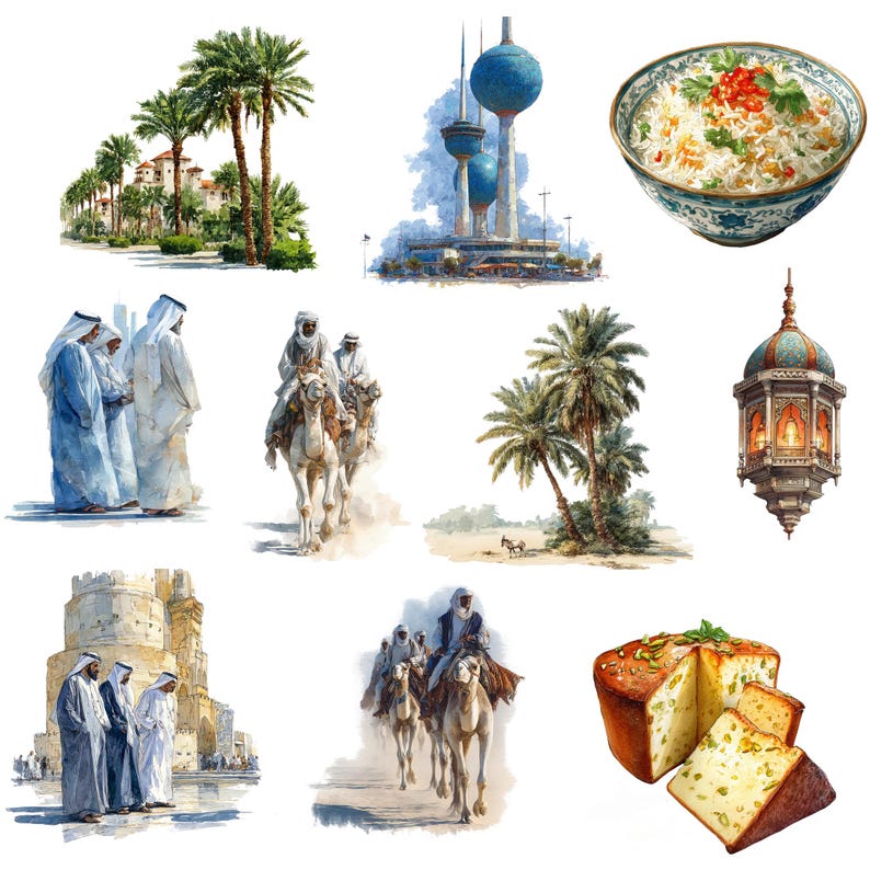 Kuwait Clipart | Kuwait Landmarks, Food, Culture & Map PNG | Travel ...