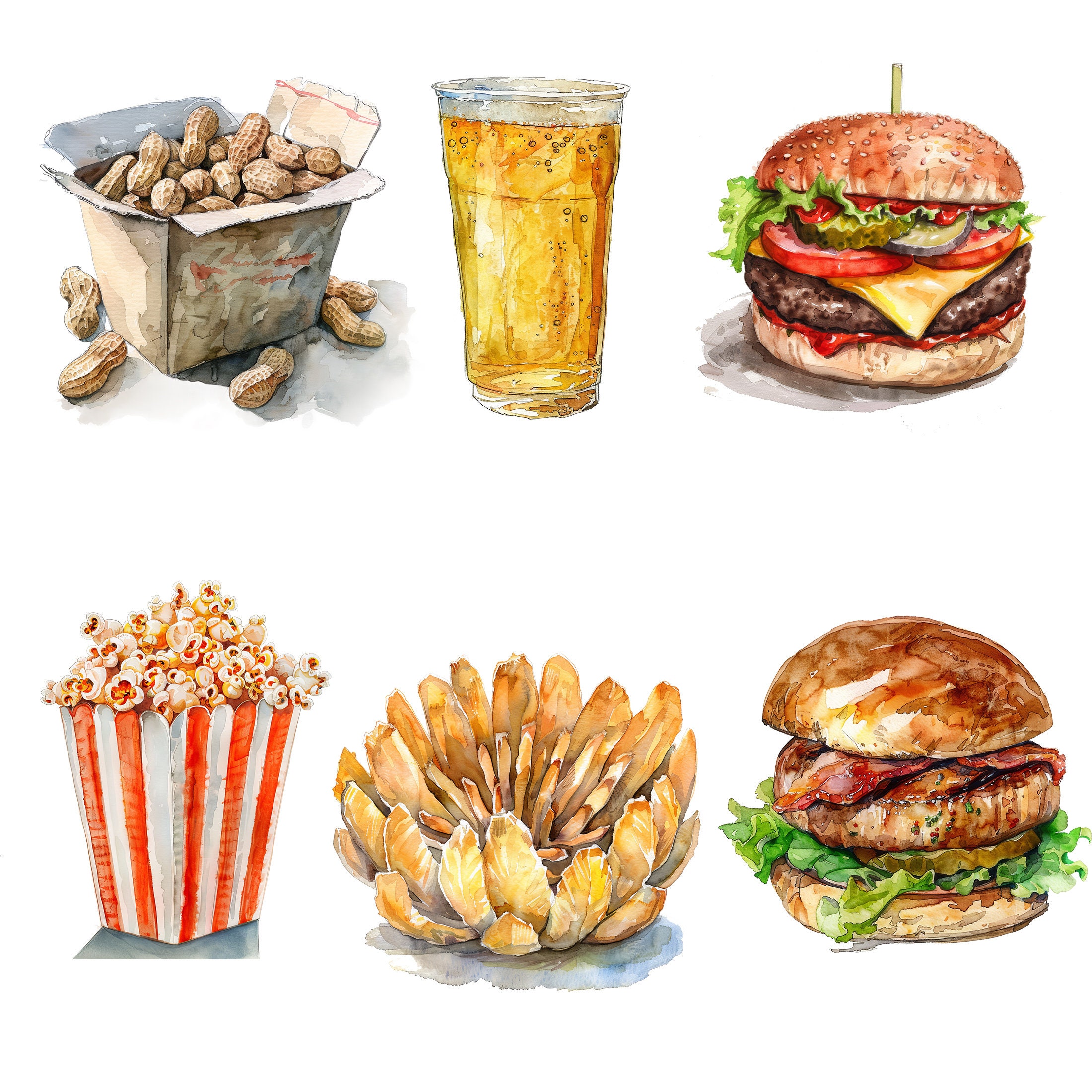 Carnival Food Clipart Bundle, Fair Treat Images, Invitation, Planners ...
