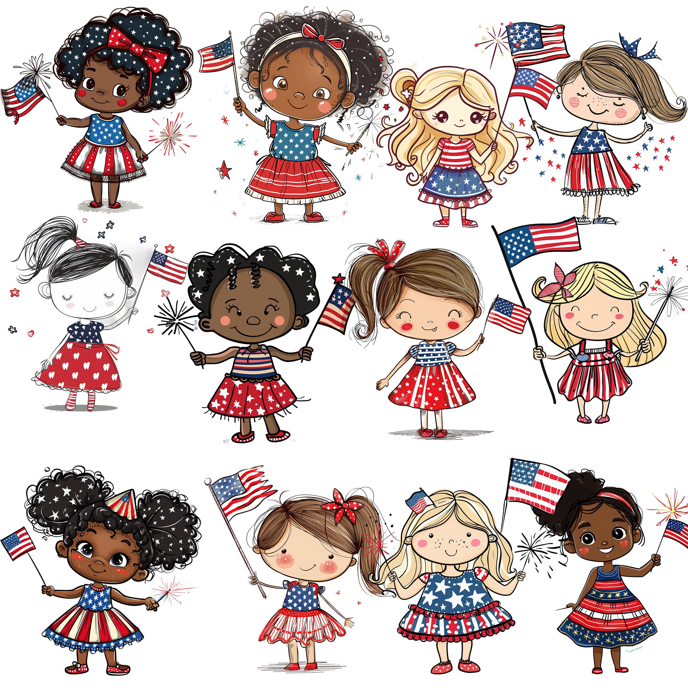 Huge Bundle of Patriotic Clipart Perfect for July 4th & Memorial Day ...