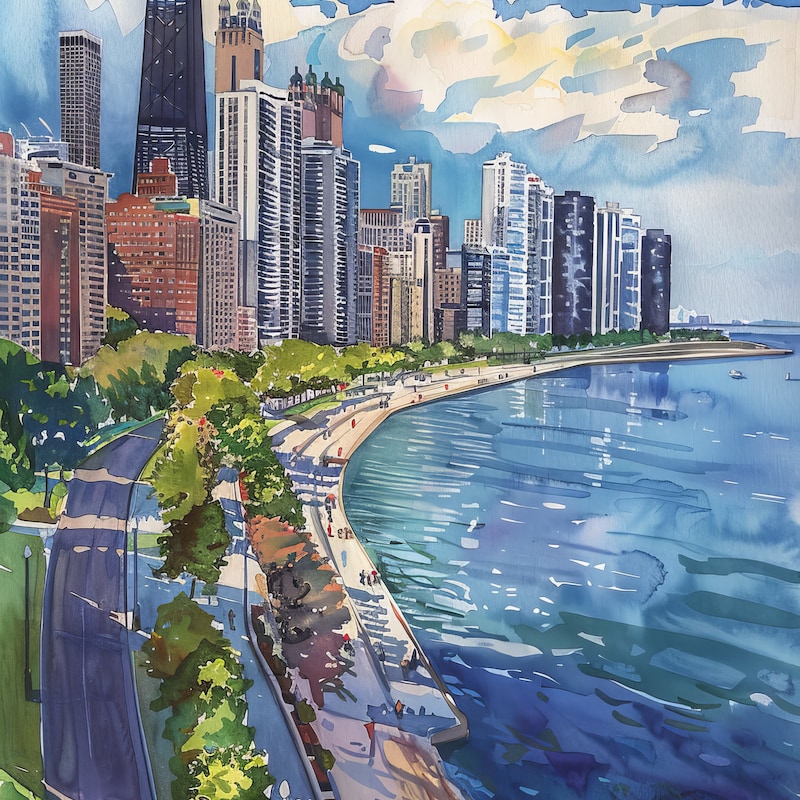 Chicago Artwork - Etsy