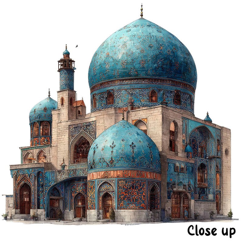 Iran Clipart | Persian Landmarks, Culture & Traditional Art Pngs - Etsy