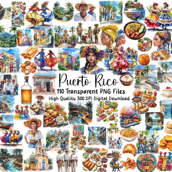 Puerto Rico Clipart - Etsy
