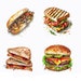 Watercolor Sandwiches PNG Bundle, Breakfast PNG Digital Download ...