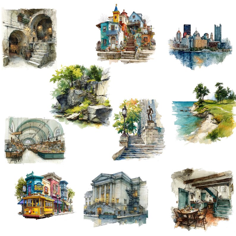 Pennsylvania Clipart Bundle: State Symbols, Landmarks & Culture (PNG ...