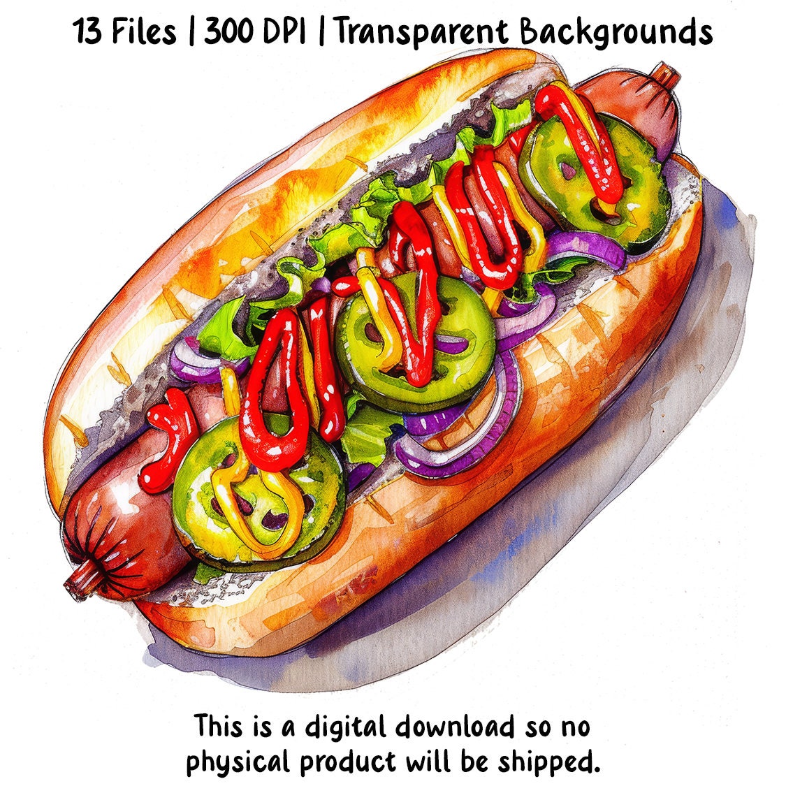 Hot Dog Clipart, Delicious Summer Food Clipart, BBQ Foods, PNG - Etsy
