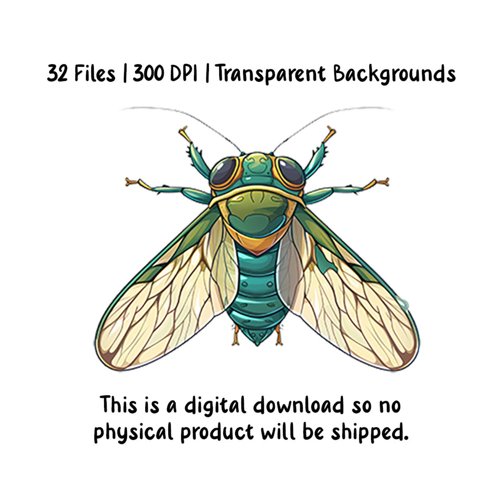 Chibi Insect Clipart Bundle, Bug Clipart Collection, Commercial Use ...