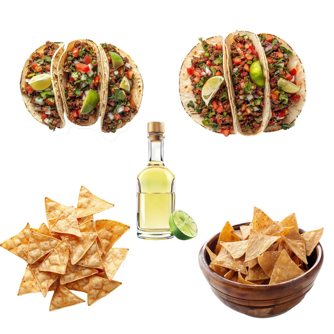 Vibrant Cinco De Mayo Clipart Collection PNG Watercolor Mexican Fiesta ...