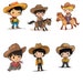 Cowgirls and Cowboys Clipart Bundle, Cute Cowboys, Cute Cowgirls ...