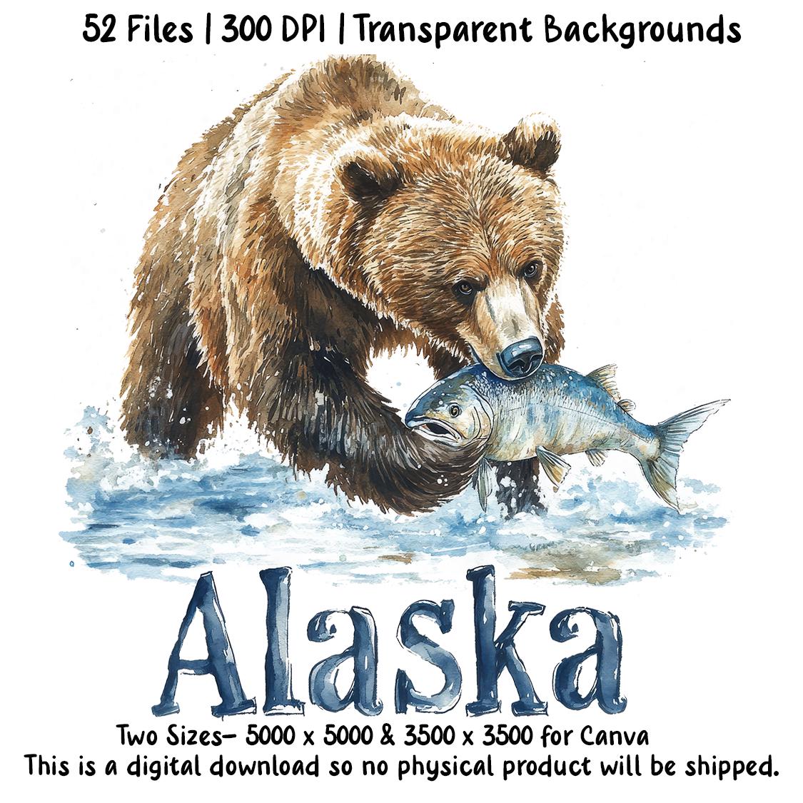 Alaska Clipart Set: Wildlife, Indigenous People, Educational Art ...