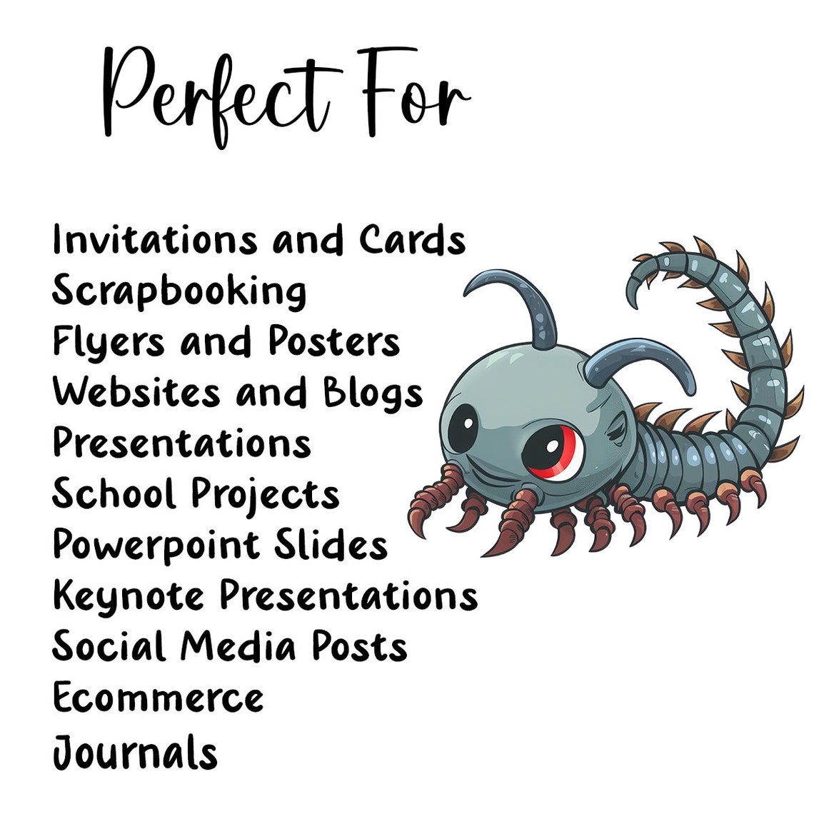 Chibi Insect Clipart Bundle, Bug Clipart Collection, Commercial Use ...