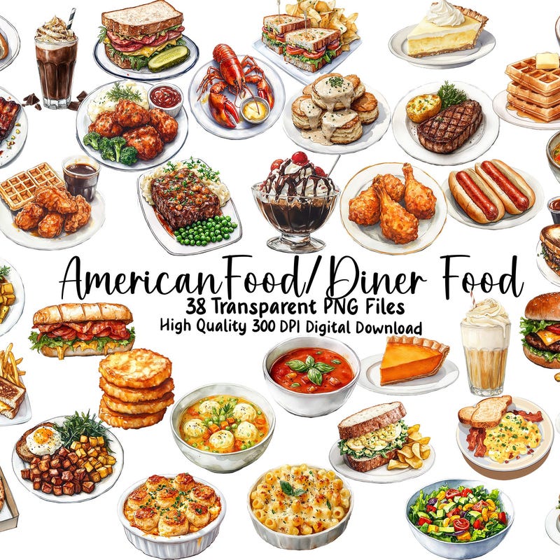 Diner Style Food Art - Etsy
