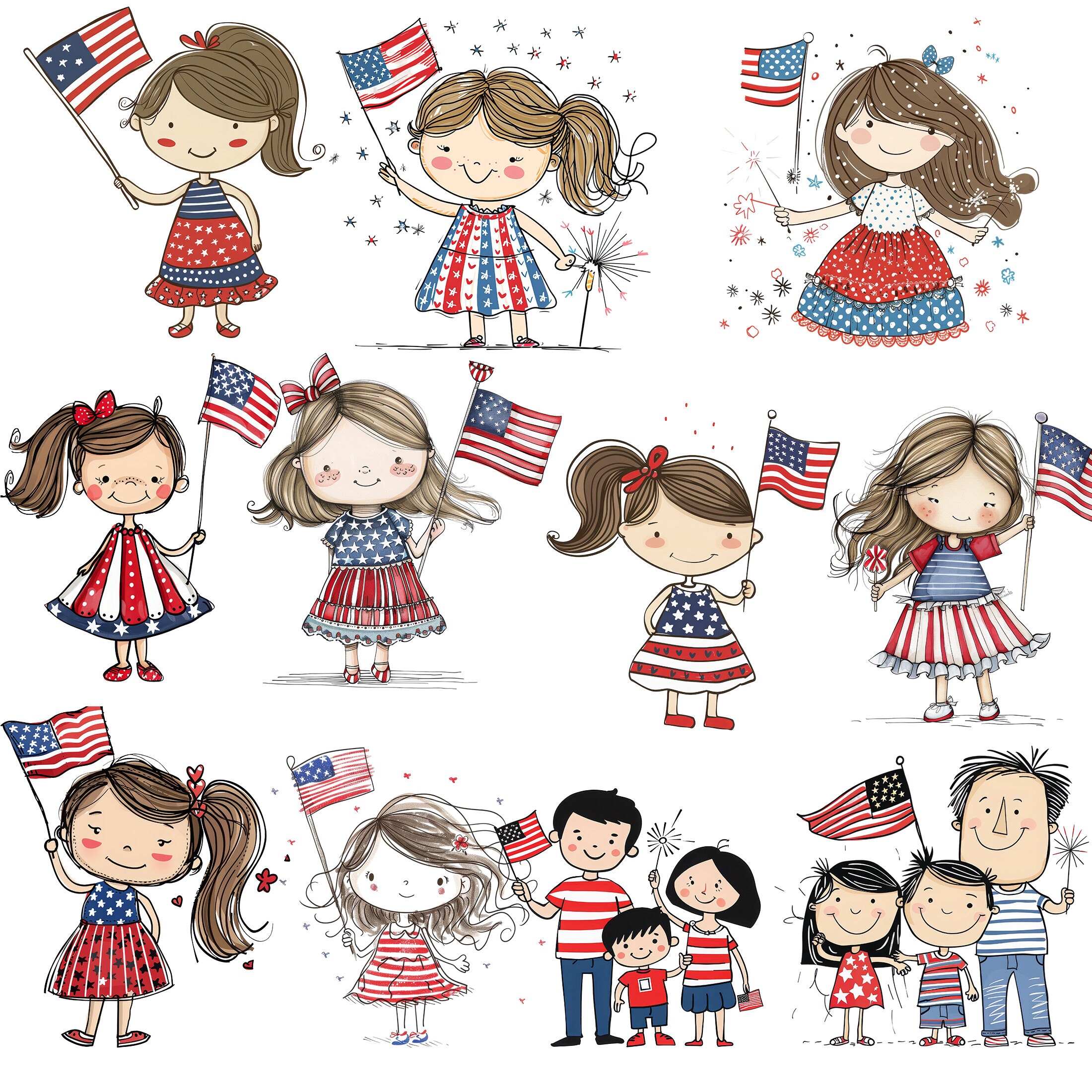Huge Bundle of Patriotic Clipart Perfect for July 4th & Memorial Day ...