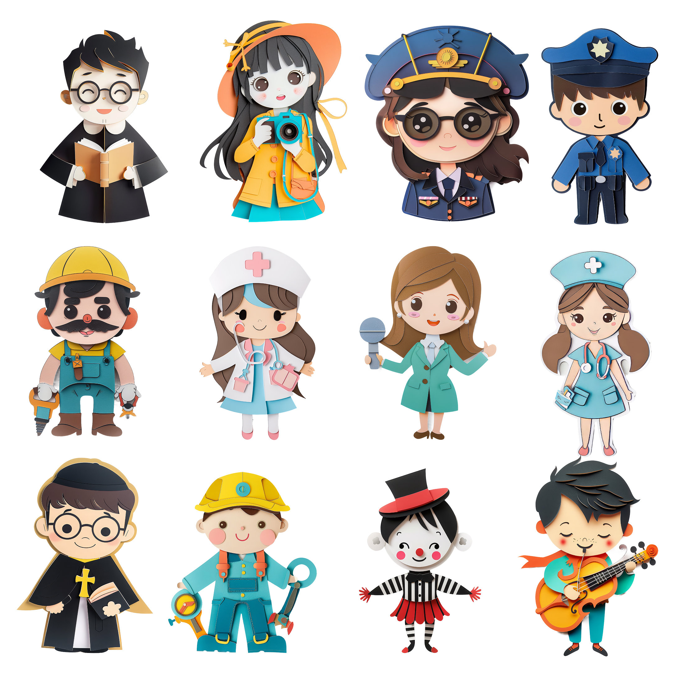 Professional Clipart Bundle: Occupations Icons, Teacher Essentials, Job ...