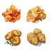Watercolor Potato Clipart, PNG, French Fries, Potato Chips, Baked ...