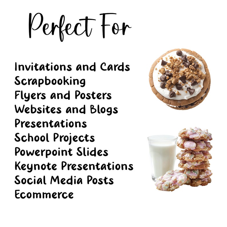 Sweet Treat Cookies Clipart - Bakery Illustrations, Instant Download ...