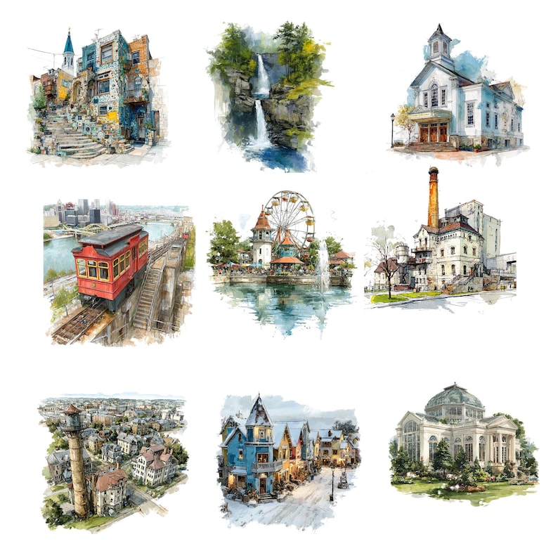 Pennsylvania Clipart Bundle: State Symbols, Landmarks & Culture (PNG ...