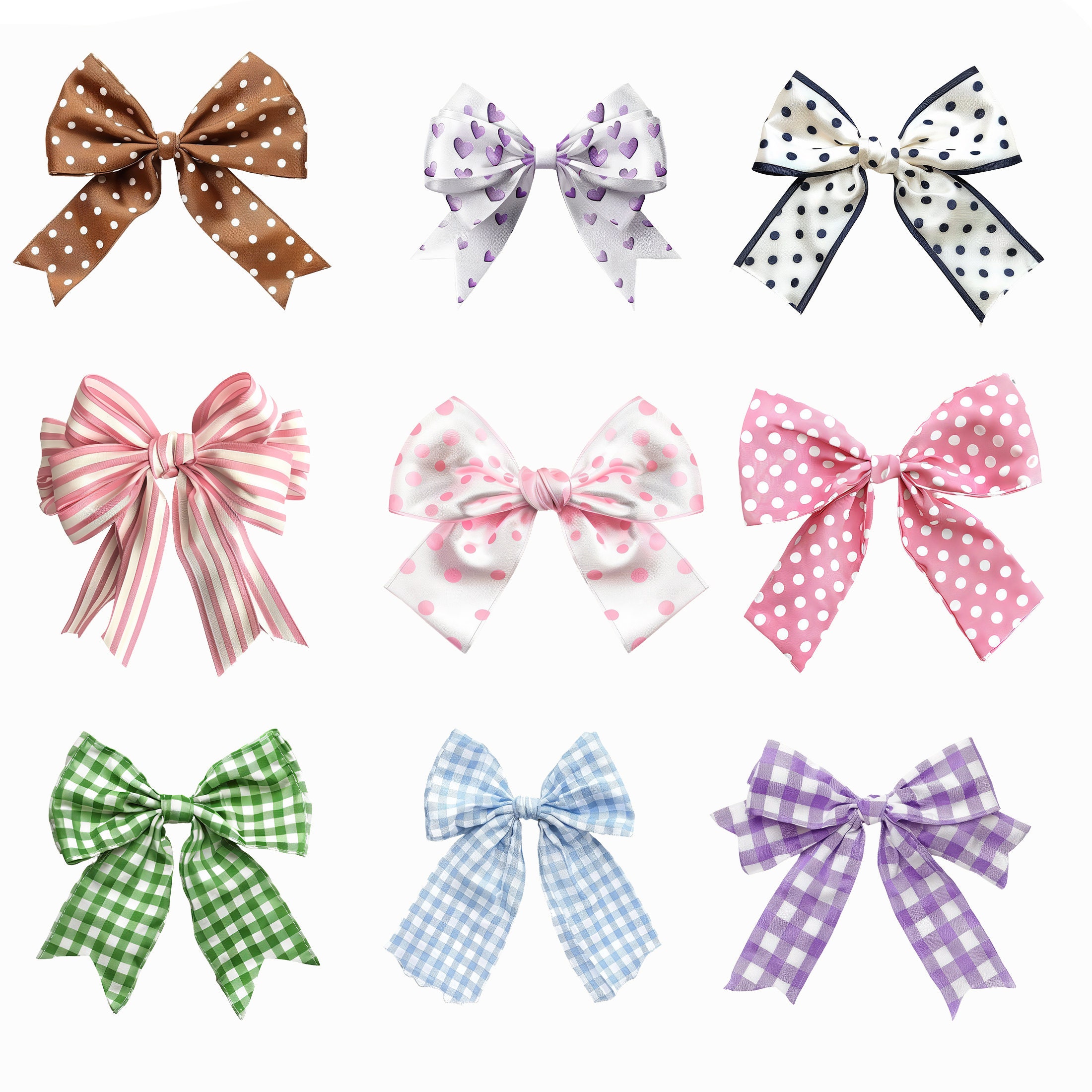 Coquette Bow Clipart Bundle, Bow PNG, Pink Bows, Pastel Ribbons ...