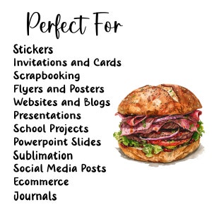 Watercolor Sandwiches II Bundle, PNG, Breakfast Sandwich, Digital ...