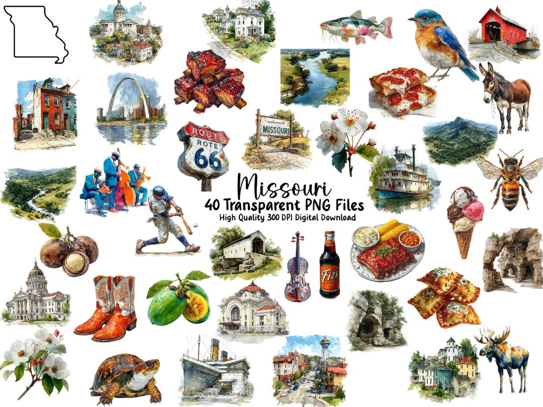 Missouri Clipart | State Landmarks, Symbols & Culture |sublimation ...
