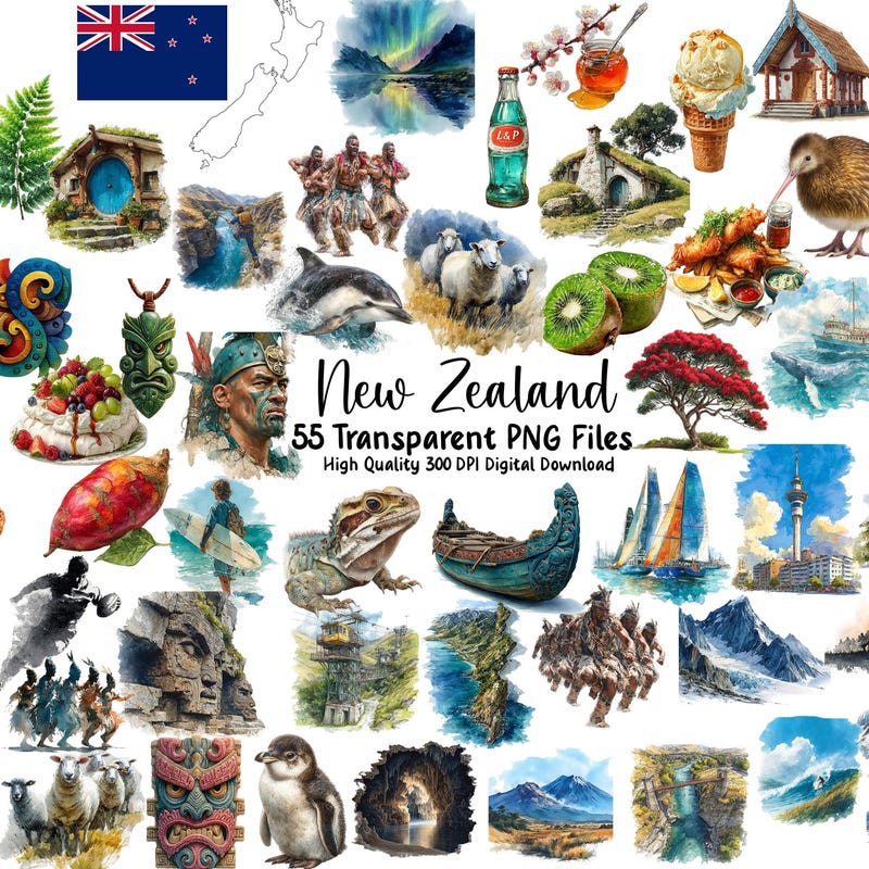 Kiwi Collage - Etsy