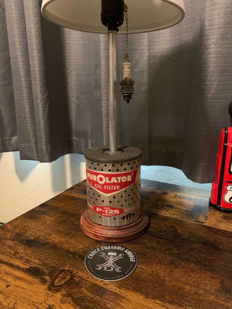 Vintage Oil Filter Lamp Car Part Art/car Part Decor - Etsy