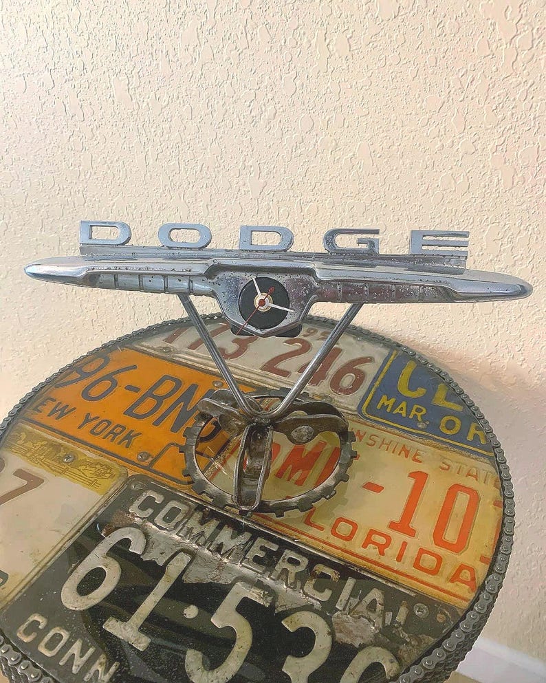 Dodge Emblem Clock. Car Part Art / Decor. Great Gift for Dad,husband ...