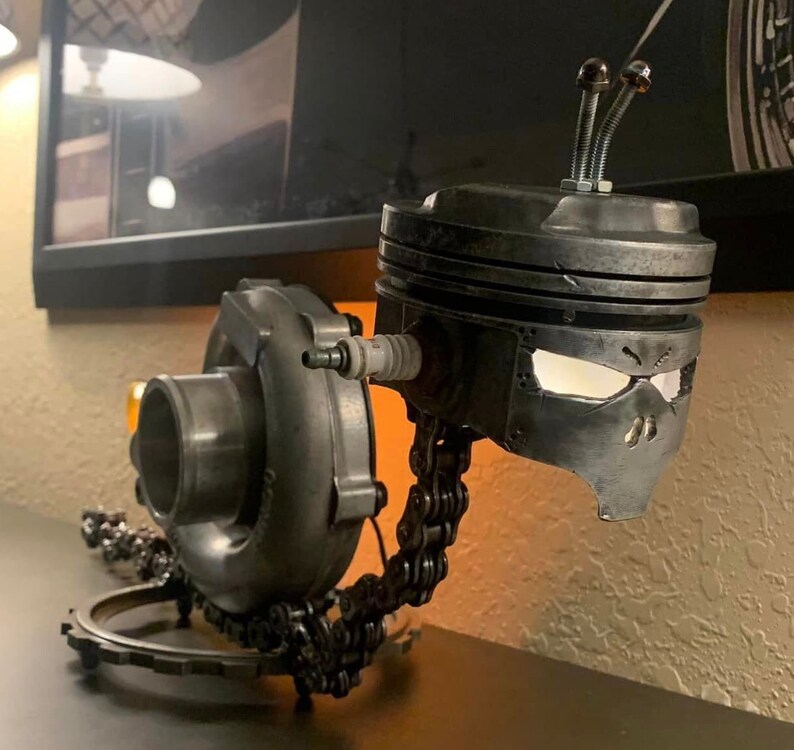 Skully Grande Turbo Snail Lamp With Movable Compressor Wheel and Flame ...