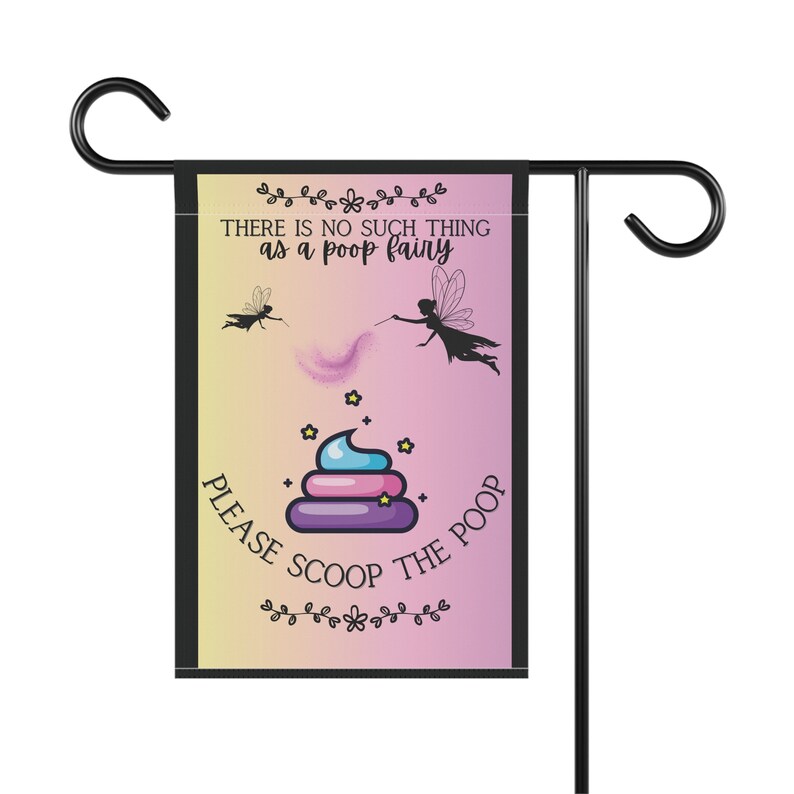 Poop Fairy Please Scoop the Poop Garden Banner I Dog Poop Banner - Etsy