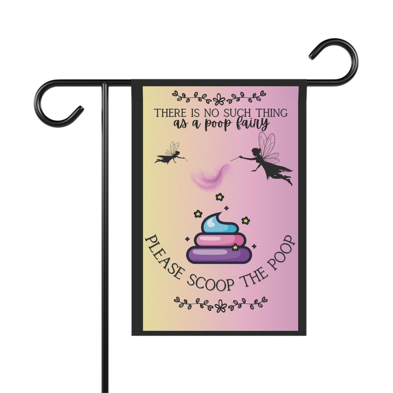 Funny Dog Poop Garden Banner - "poop Fairy, Please Scoop" 12x18 - Etsy