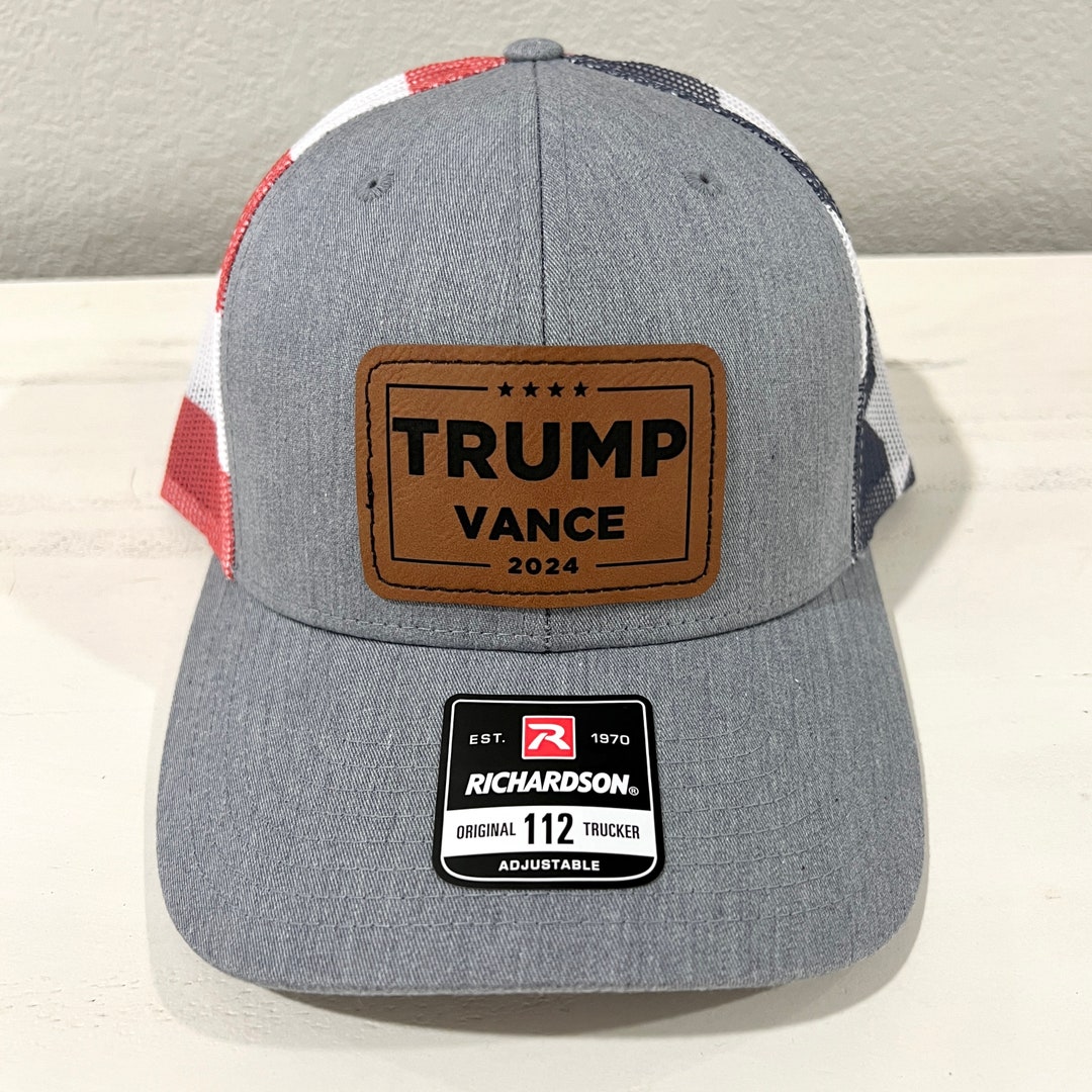 American Flag Hat With Patch Patriotic Trump Vance 2024 Red White Blue Snapback Richardson 112 ...