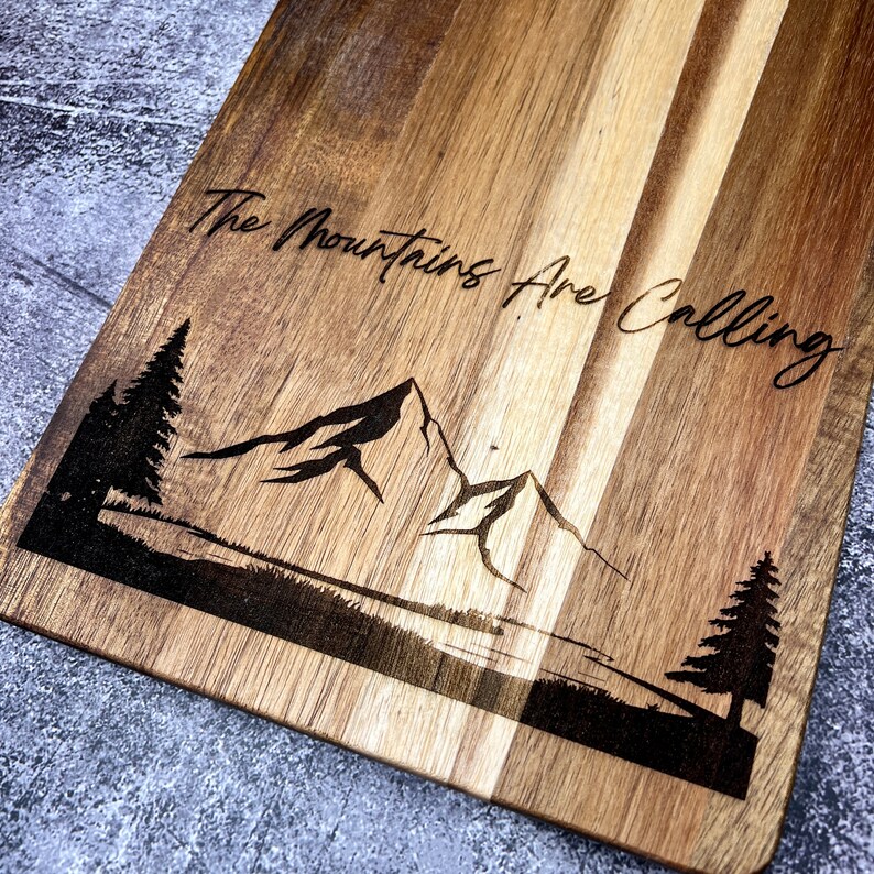 Laser Engraved Charcuterie Board Rustic Cheese Board With - Etsy