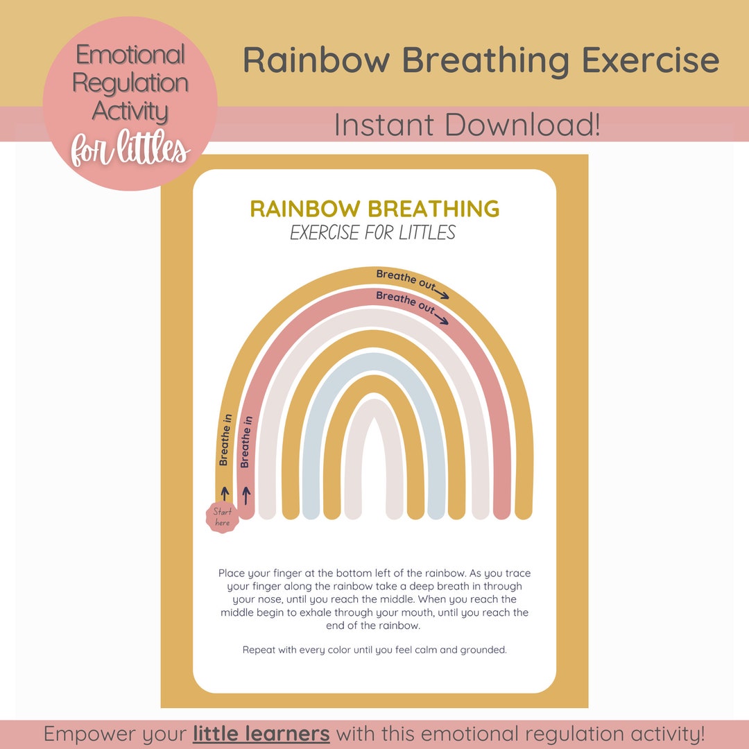 Gold Rainbow Breathing Exercise for Littles Emotional Regulation ...