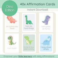 Dinosaur Affirmation Cards (instant Download) - Etsy