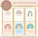 Boho Rainbow Affirmation Cards Positive for Kids Preschool Printables ...
