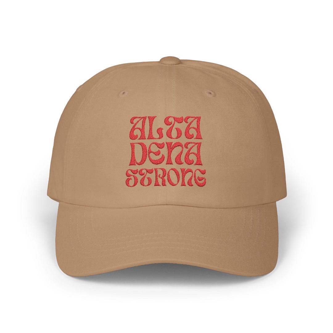 ALTADENA STRONG Red Script Embroidered Dad Cap - Etsy