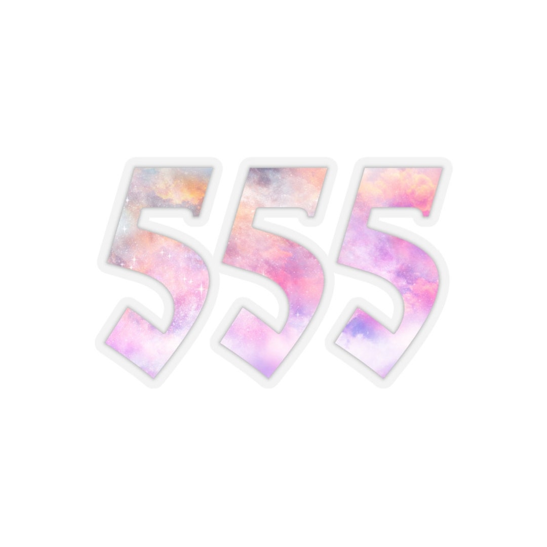 Angel Number 555 Sticker (pink Galaxy) - Etsy