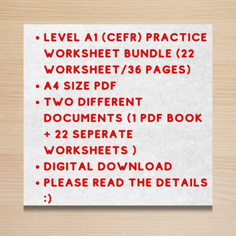 A1 Grammar Worksheets, Printable Worksheets, A1 Grammar Book, Grammar ...