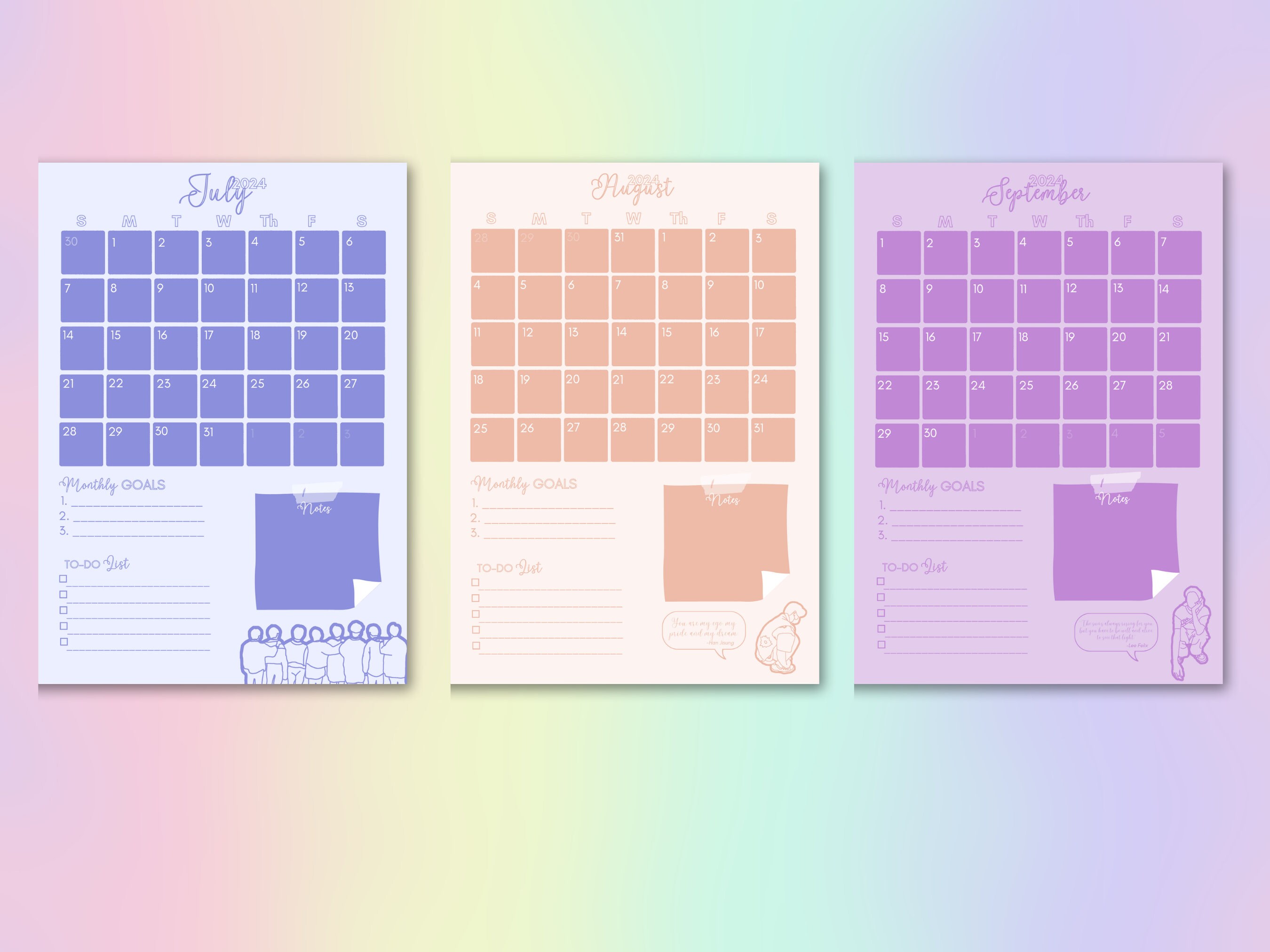 Stray Kids Printable Digital Planner - Etsy